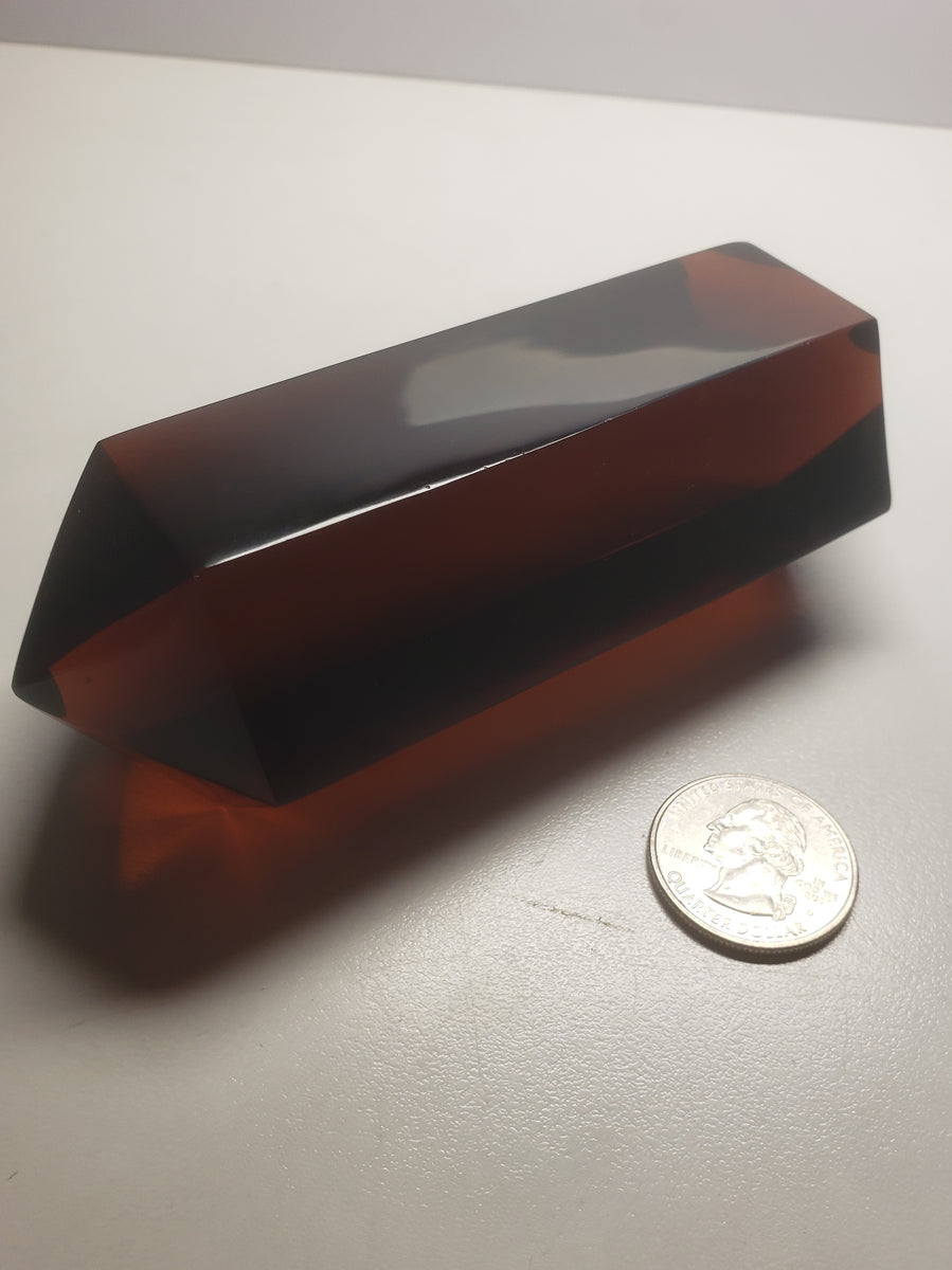Amber Double Terminated Polished Andara Crystal Wand