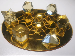 Celestial Gold Andara Crystal Sacred Geometry Set: 5th Dimensional Hea