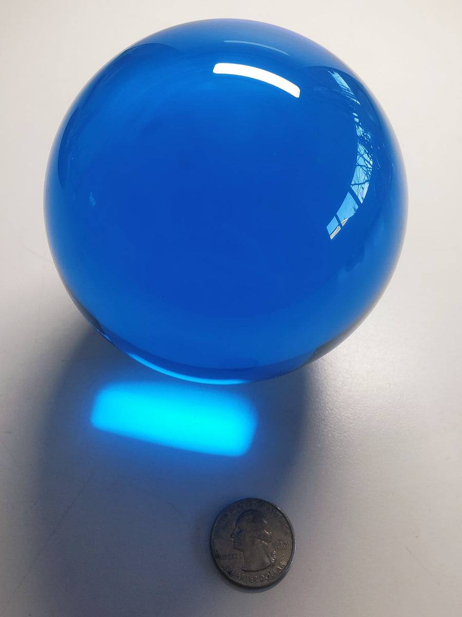 Blue - Medium Bright Andara Crystal Sphere 3.75 inch