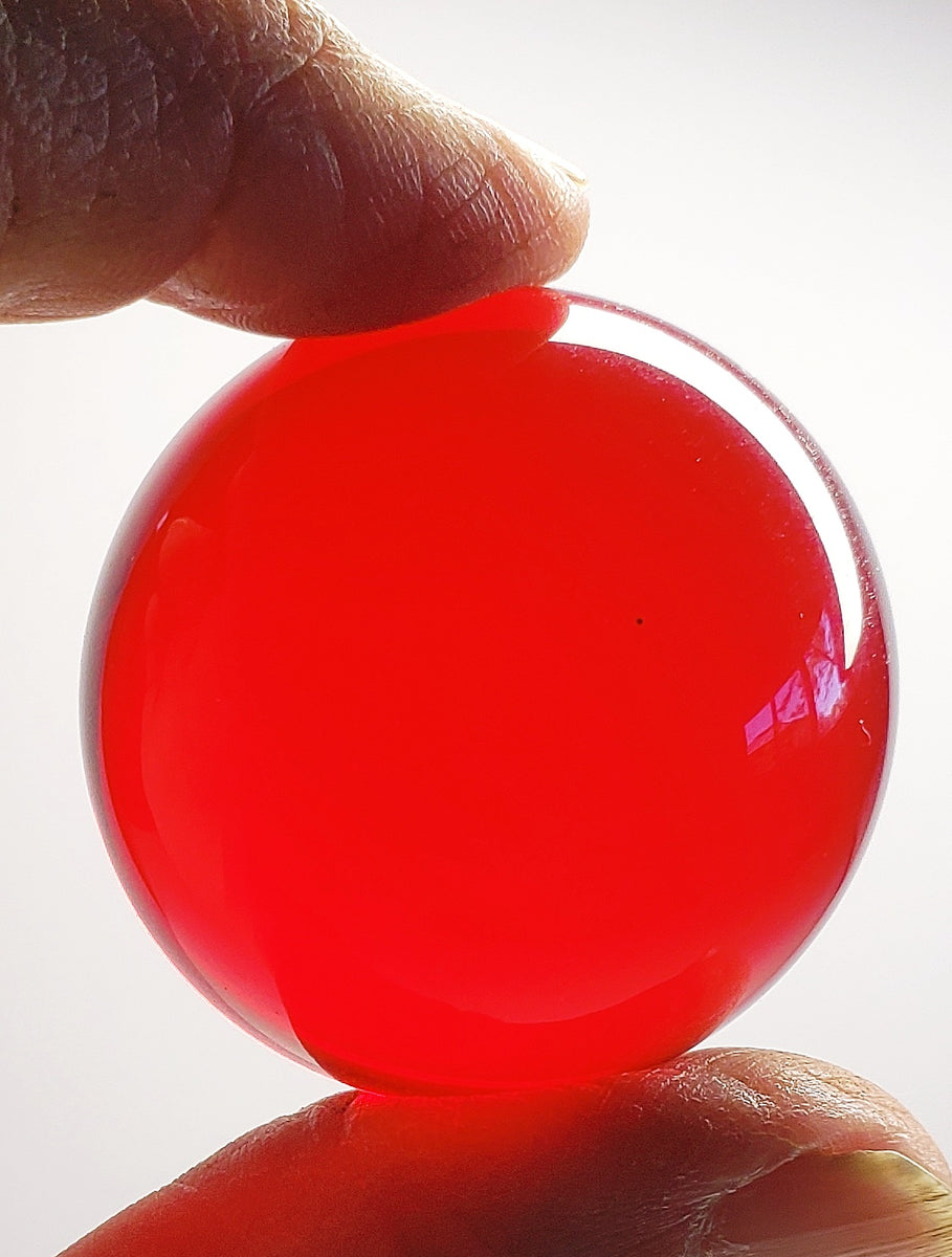 Red Andara Crystal Dome Cabochon