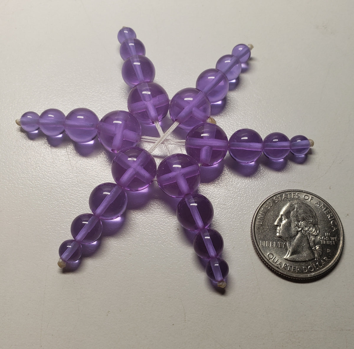 Violet Flame Andara Crystal Healing Tool - starfish